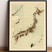 Japan Map, Japan 2D Relief Map, Japan Historical Map, Japan Old Map ...