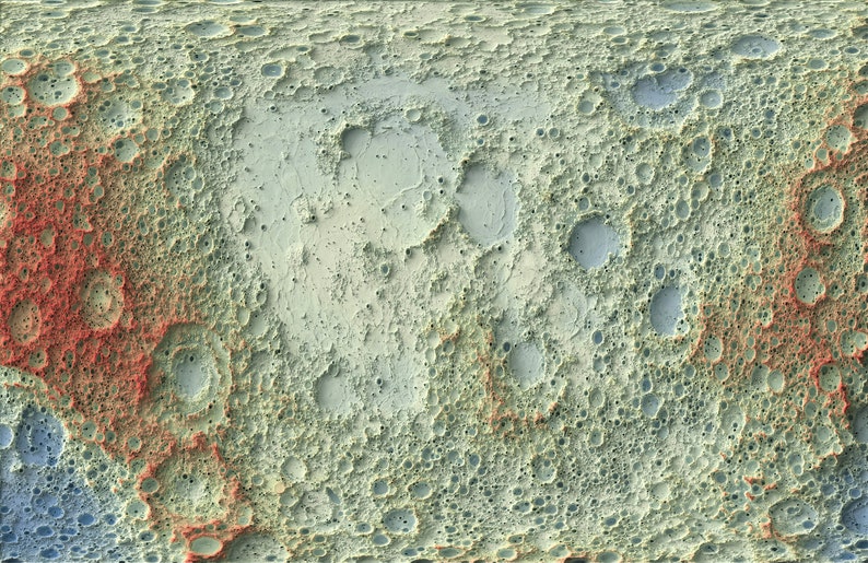 Moon Map Moon 2D Relief Map Moon Vintage Map Moon Topo Map - Etsy New ...