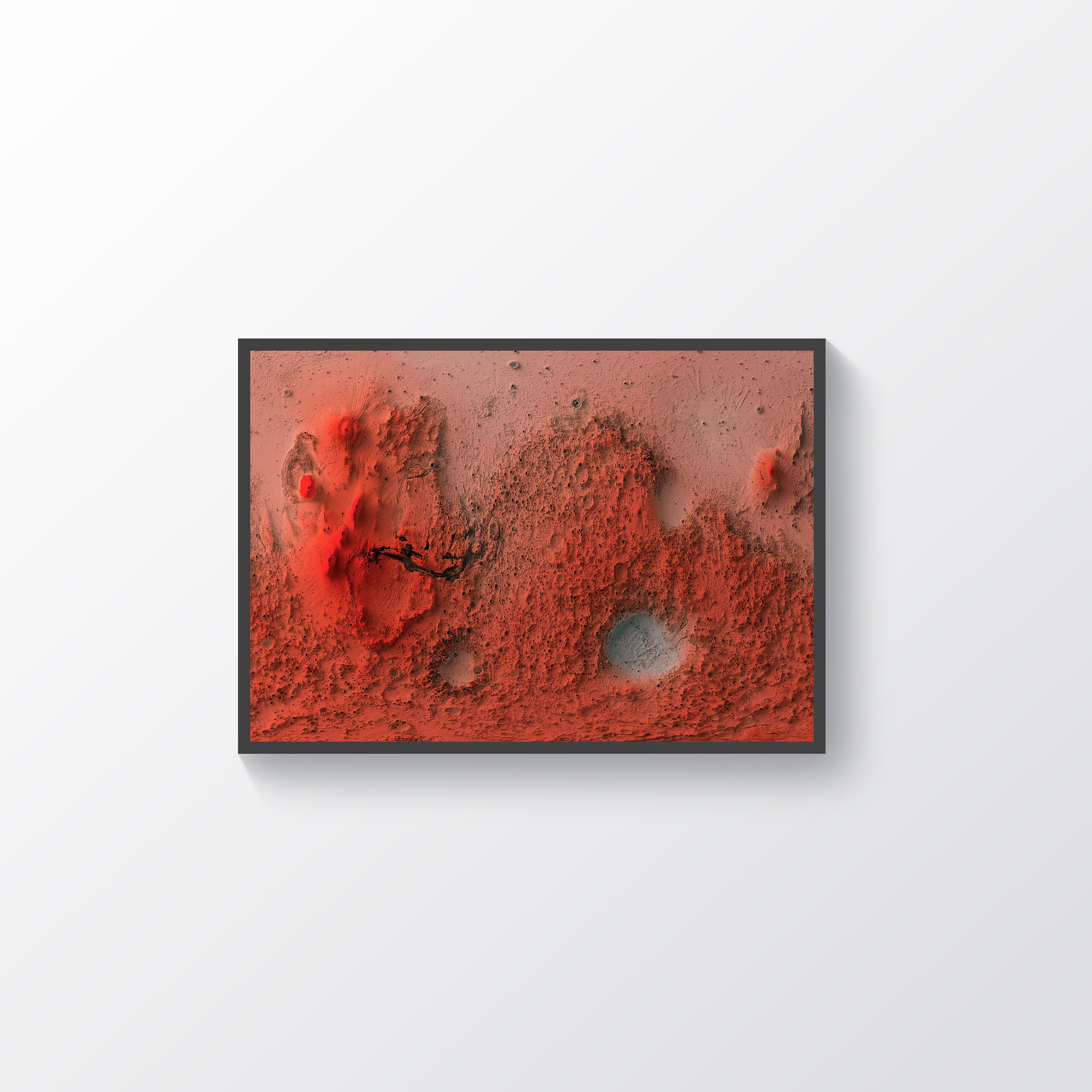 Mars Map Mars 2D Relief Map Mars Vintage Map Mars Print - Etsy