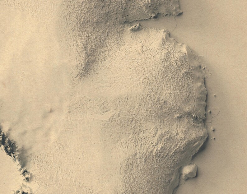 Antarctica Map, Antartica 2D Relief Map, Antarctica Mimimalist Map ...