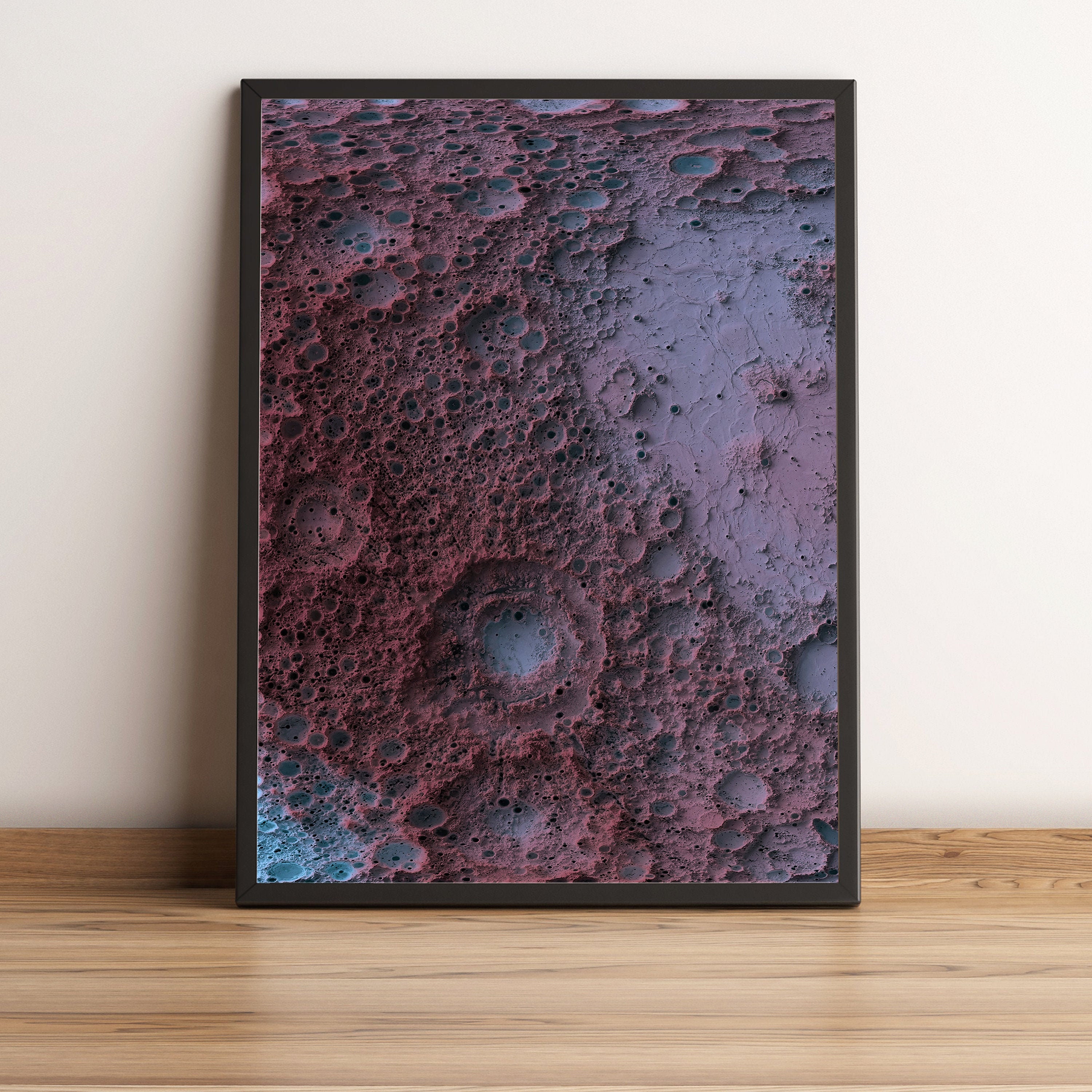 Moon Map Moon 2D Relief Map Moon Vintage Map Moon Print - Etsy