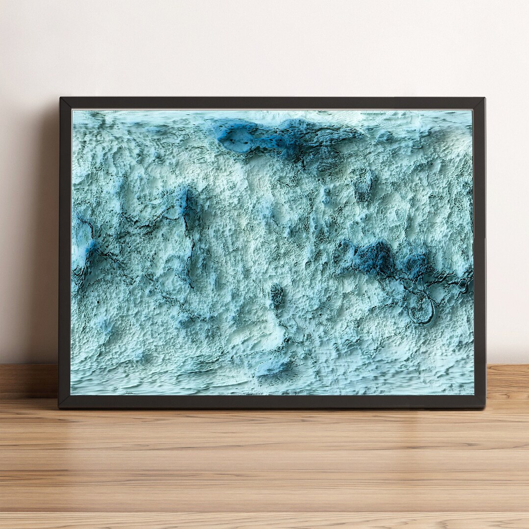 Venus Map, Venus 2D Relief Map, Venus Vintage Map, Venus Poster, Venus ...