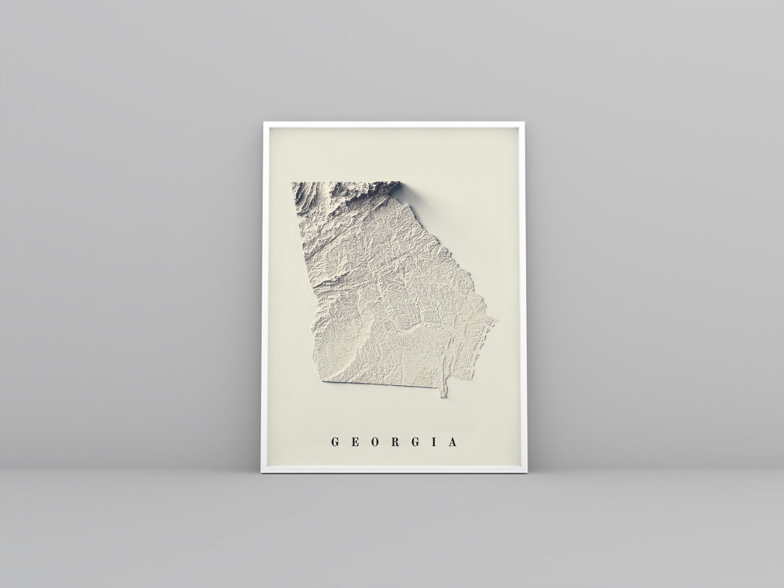 Georgia Map Georgia Relief Map Georgia Vintage Map Georgia - Etsy