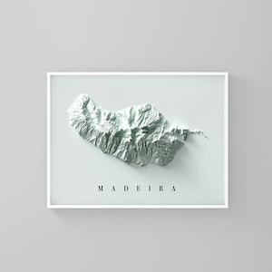 Madeira Island, Portugal Map, Madeira Island 2D Relief Map, Madeira ...