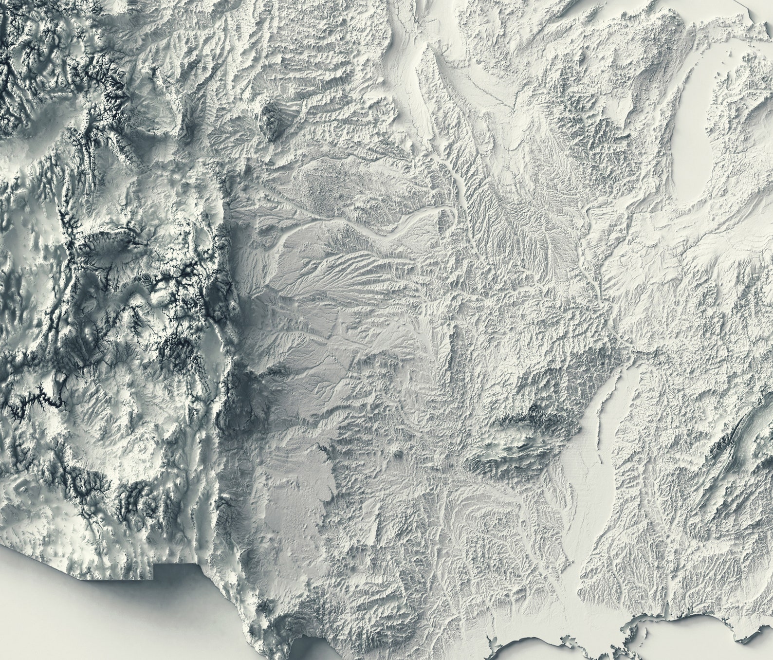 United States Map, USA 2D Relief Map, America Map, USA Map, United ...