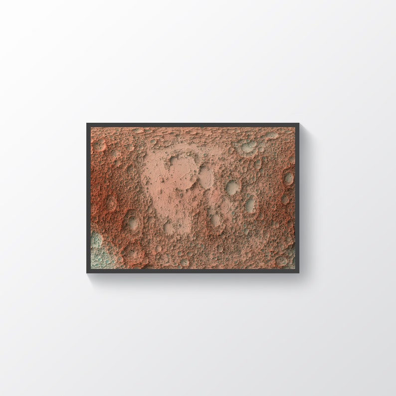 Moon Map Moon 2D Relief Map Moon Vintage Map Moon Print - Etsy