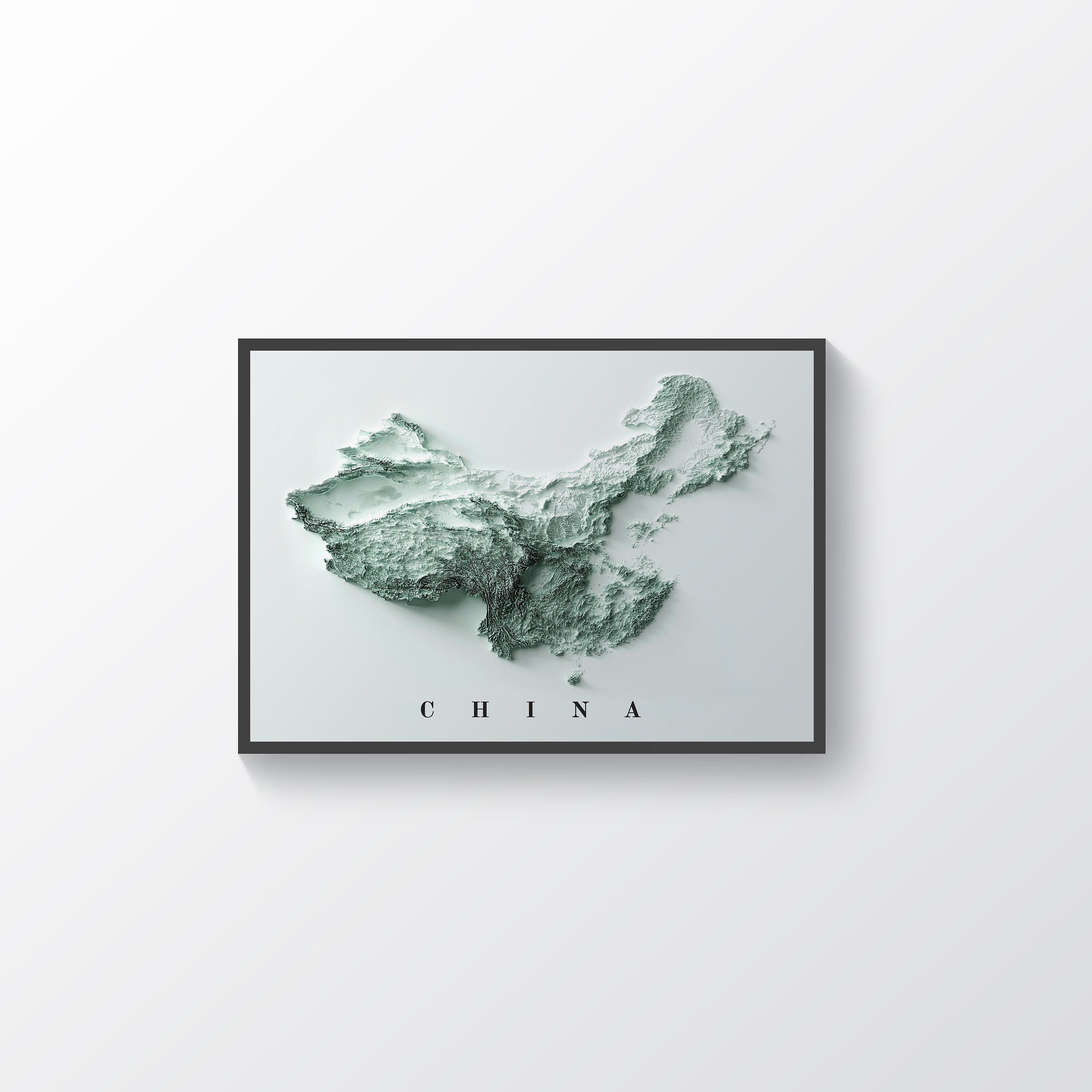 China Map China 2D Relief Map China Vintage Map China - Etsy