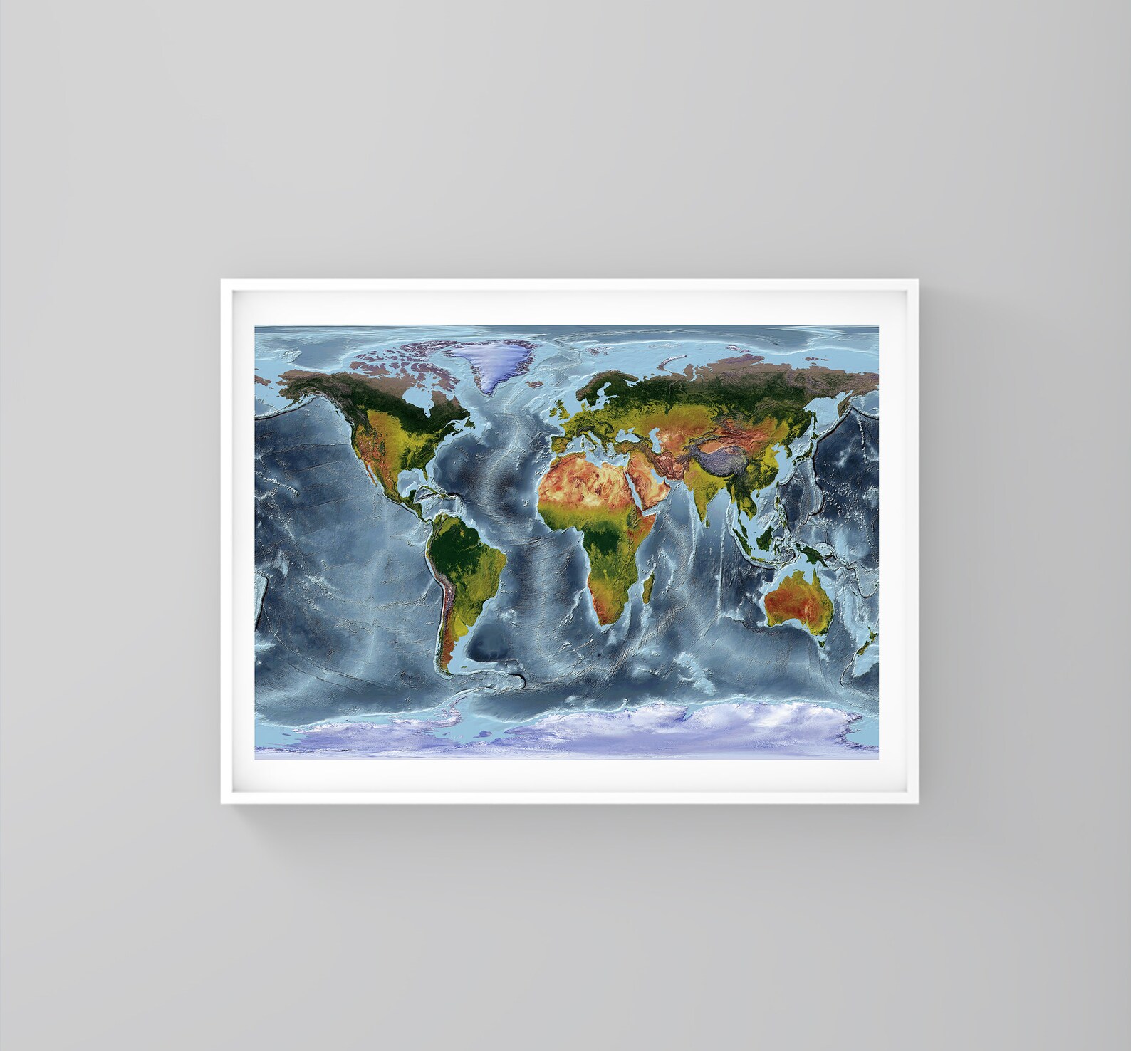 World Map WGS84 Projection World Map Vintage World Map - Etsy Finland