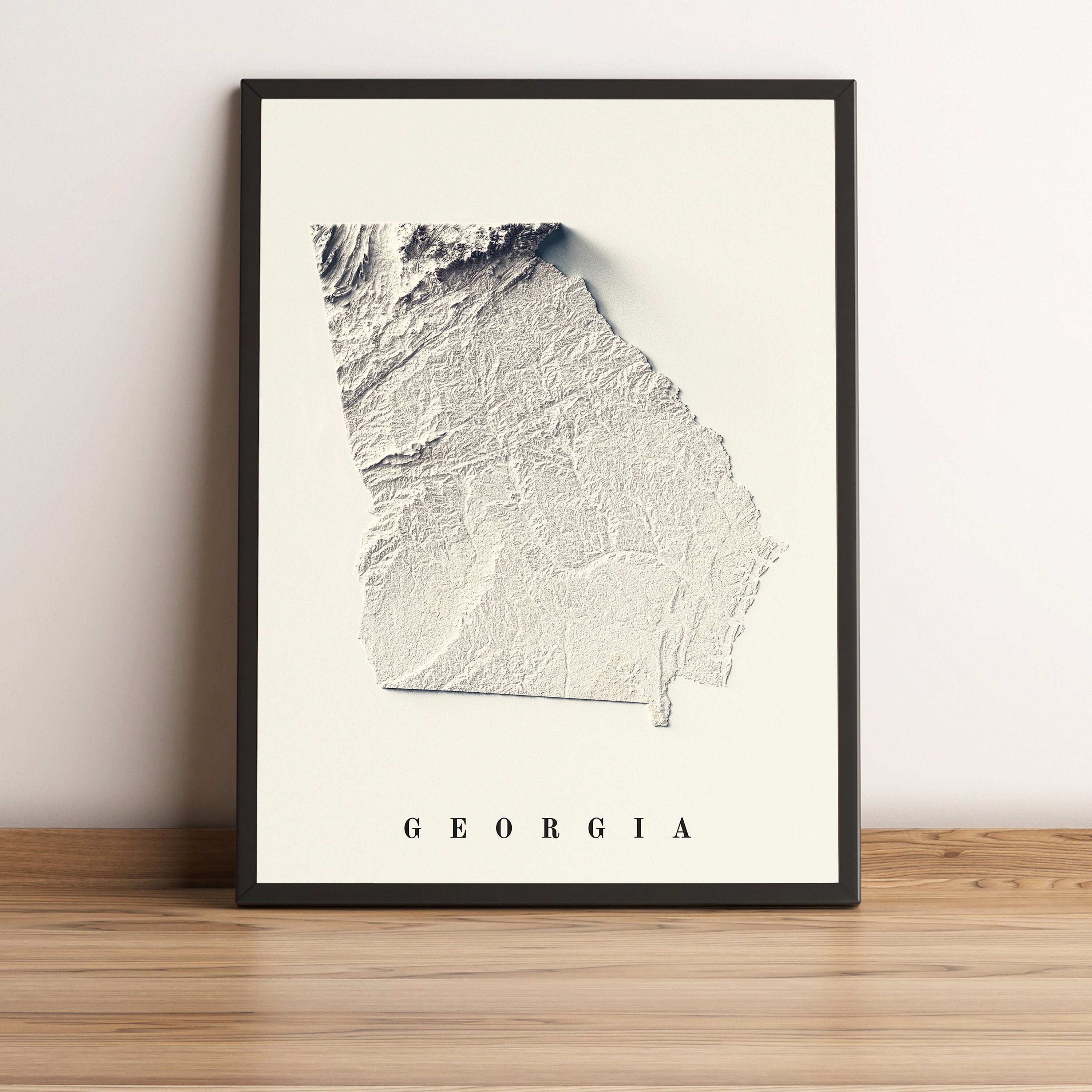 Georgia Map Georgia Relief Map Georgia Vintage Map Georgia - Etsy