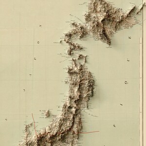 Japan Map, Japan 2D Relief Map, Japan Historical Map, Japan Old Map ...