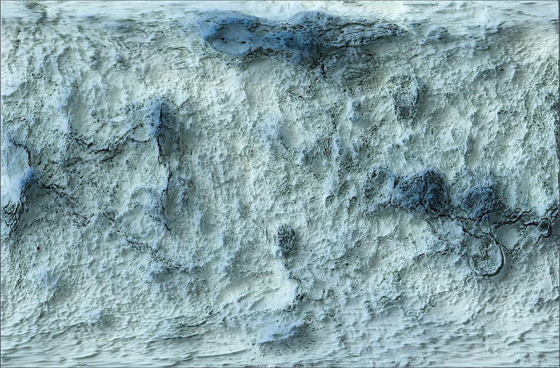 Venus Map Venus 2D Relief Map Venus Vintage Map Venus - Etsy