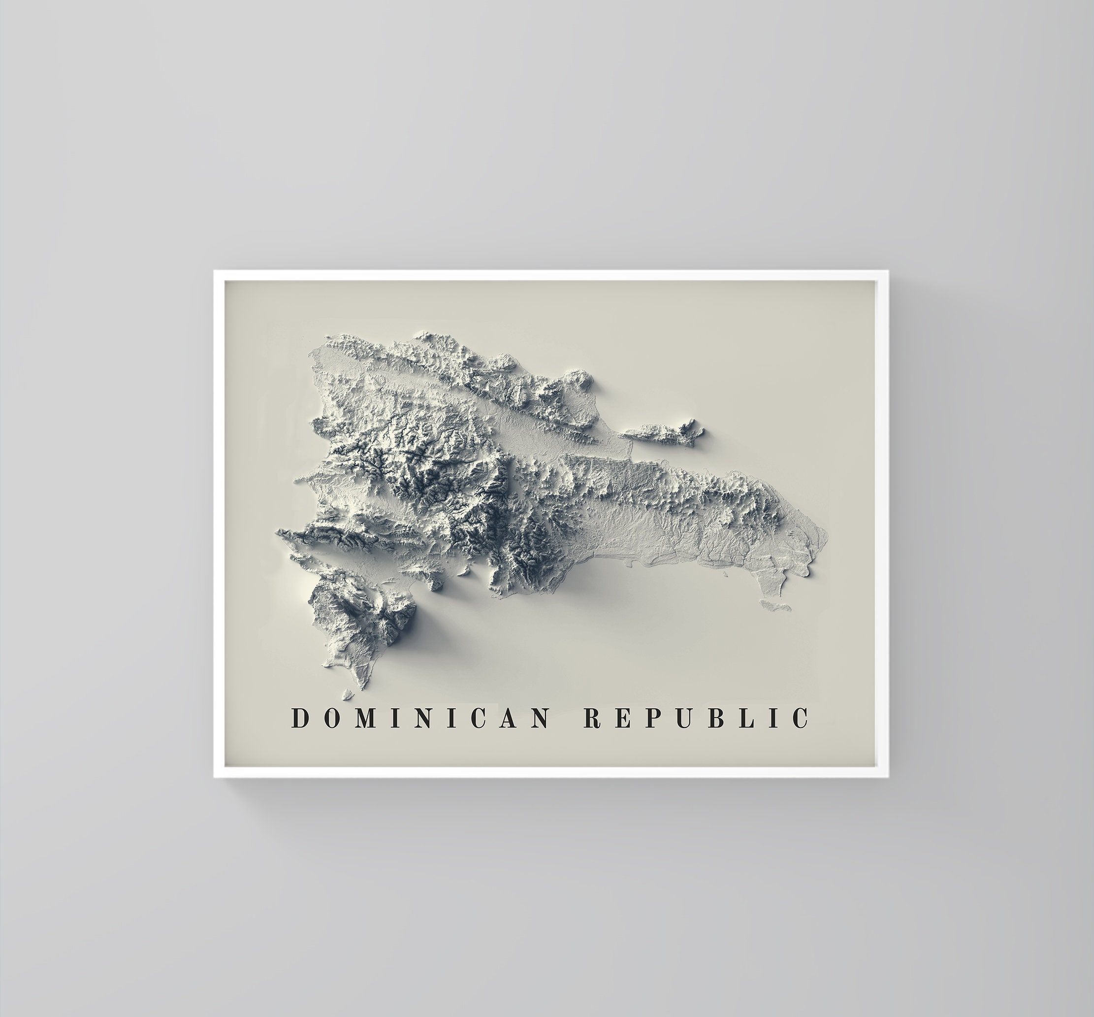 Dominican Republic Map, Dominican Republic 2D Relief Map, República ...