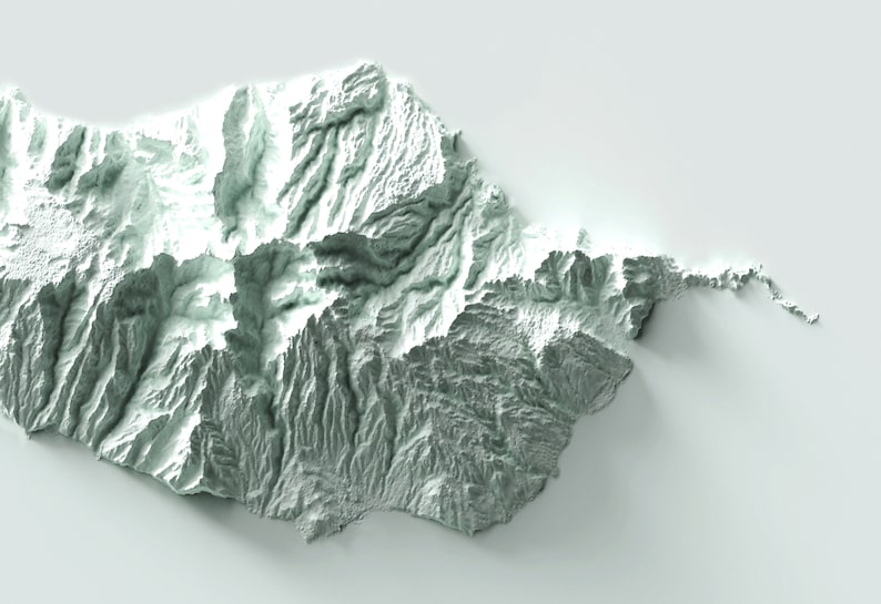 Madeira Island, Portugal Map, Madeira Island 2D Relief Map, Madeira ...