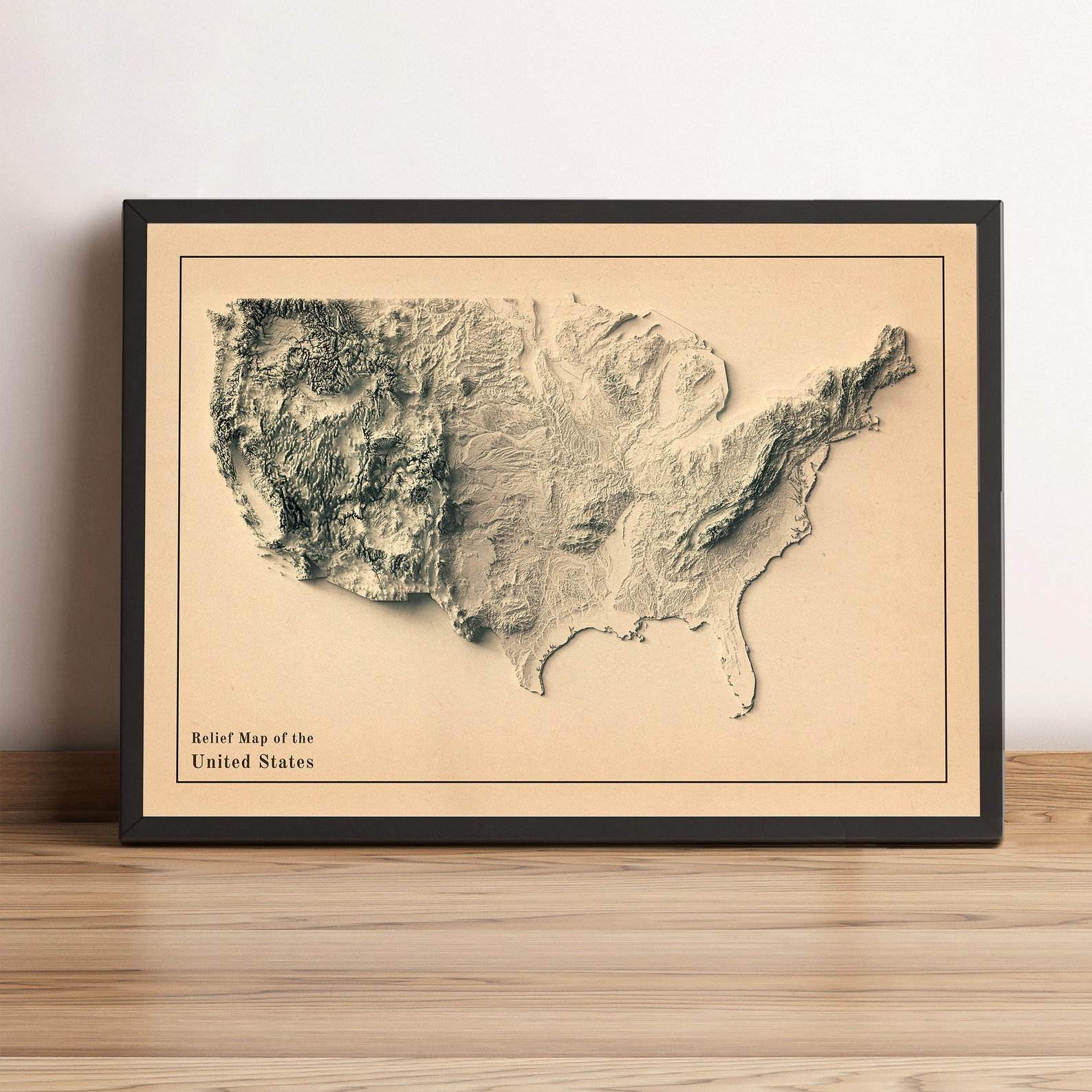 United States Map, USA 2D Relief Map, America Map, USA Map, United ...