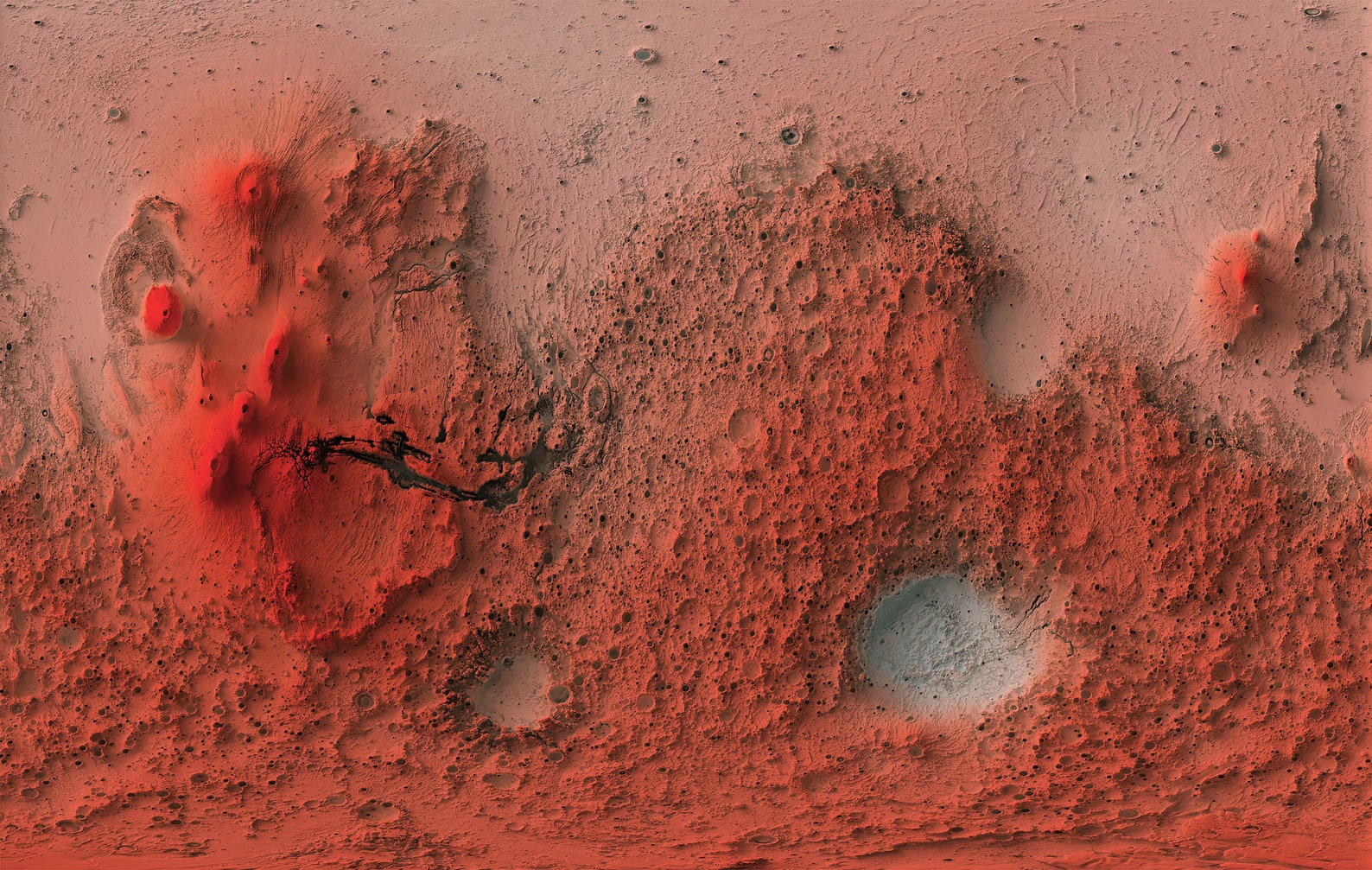 Mars Map Mars 2D Relief Map Mars Vintage Map Mars Print - Etsy Canada