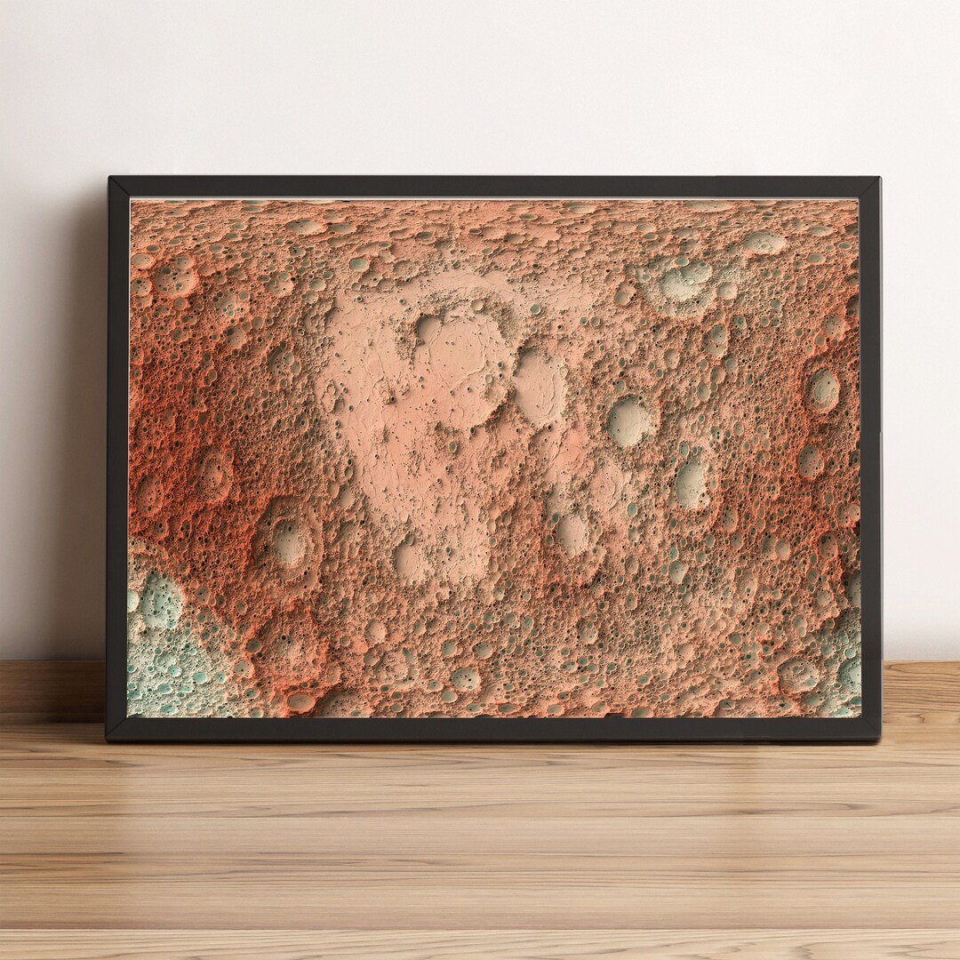 Moon Map, Moon 2D Relief Map, Moon Vintage Map, Moon Topo Map, Moon ...