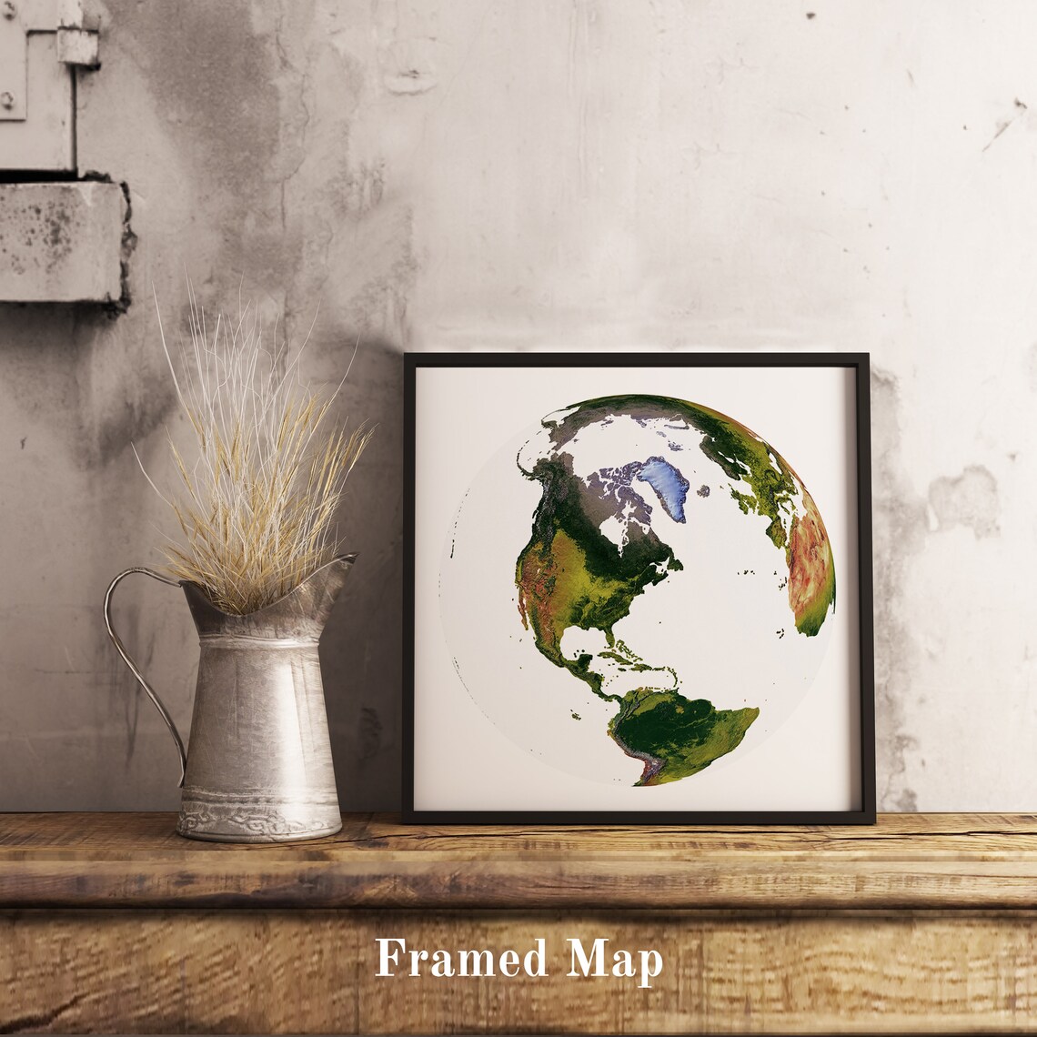 World Map World From Space Projection Vintage World Map - Etsy