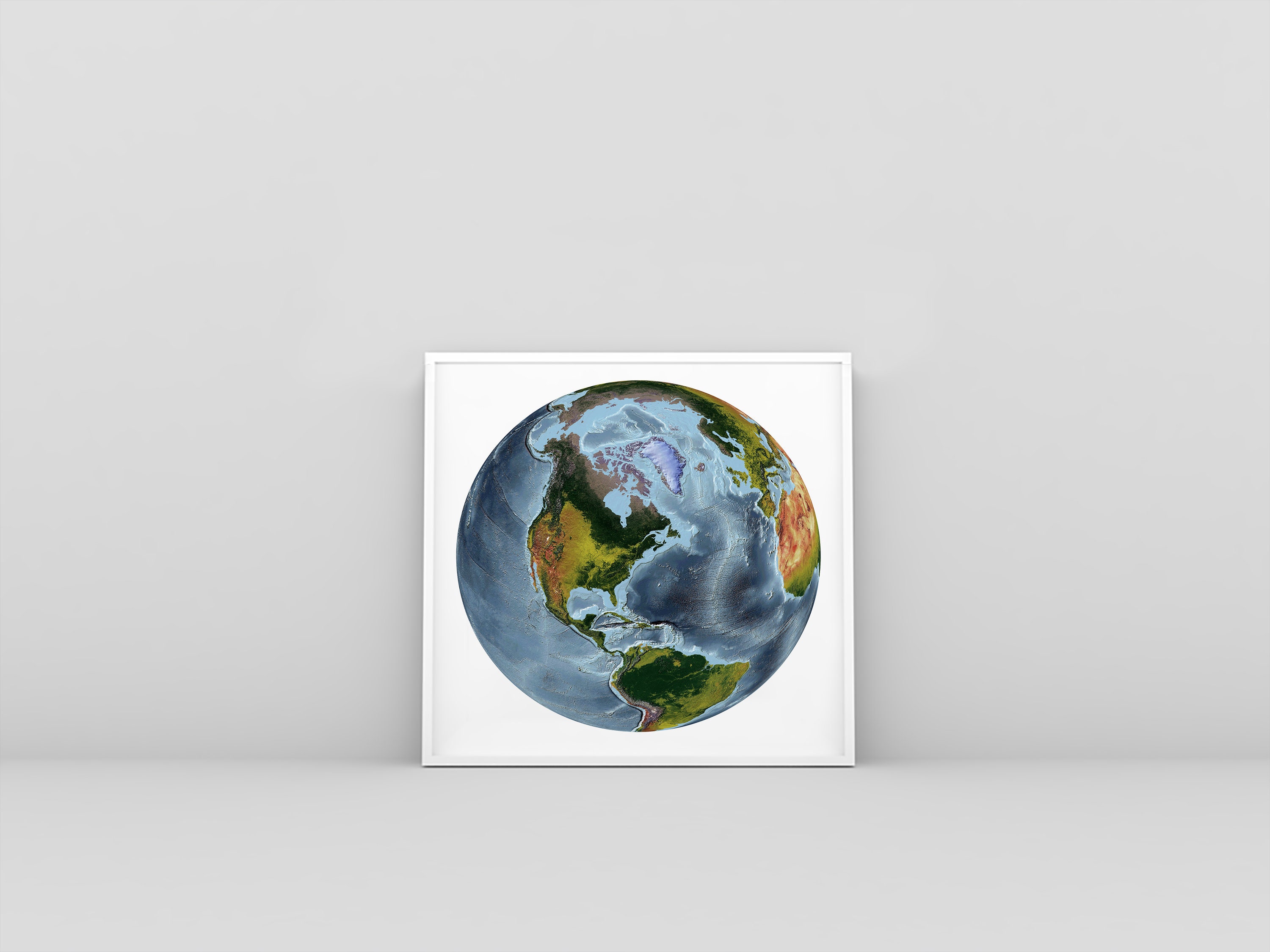 World Map World From Space Projection Vintage World Map | Etsy