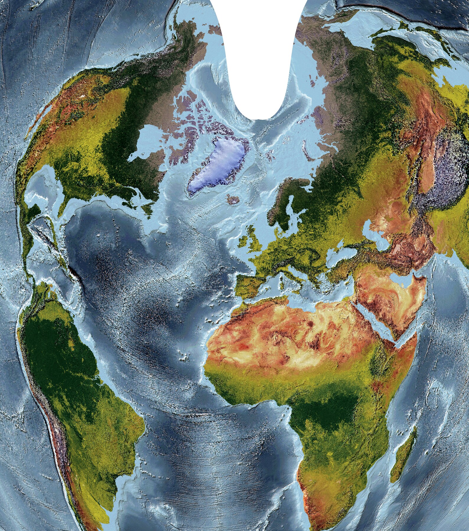 World Map Bonne Projection Vintage World Map Relief World - Etsy