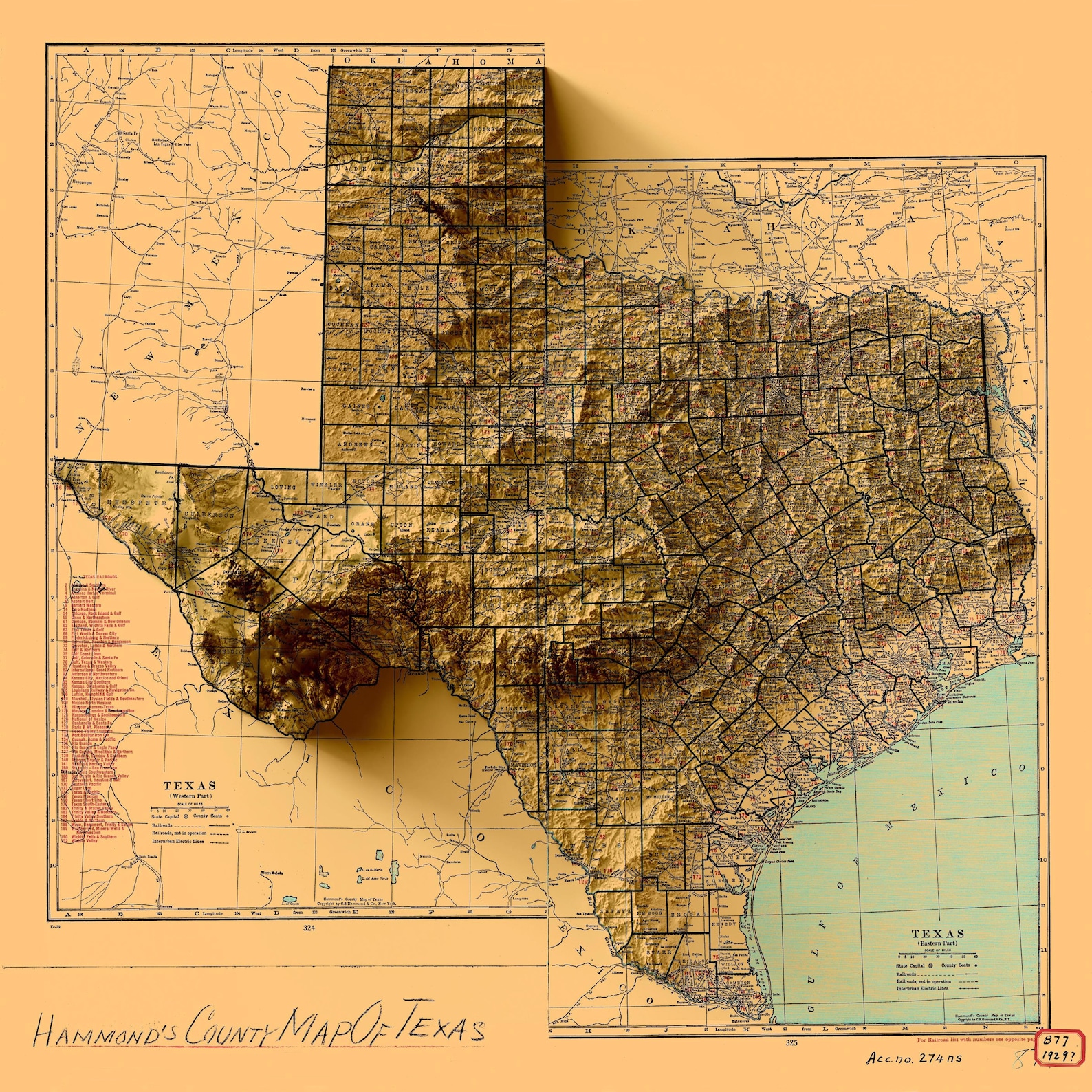 Texas Map Texas 2D Relief Map Texas Old Map Texas Vintage - Etsy