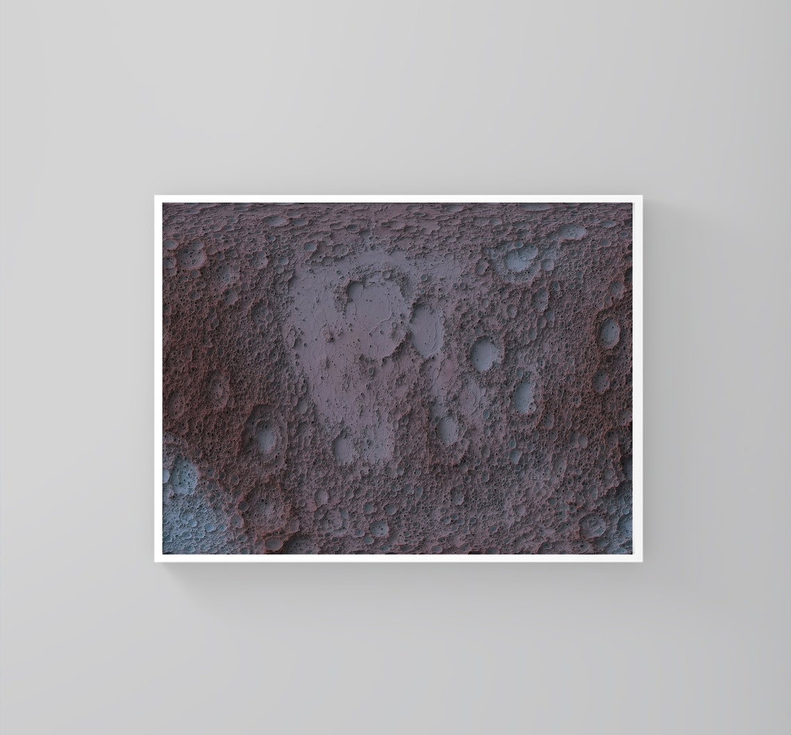 Moon Map Moon 2D Relief Map Moon Vintage Map Moon Topo Map - Etsy