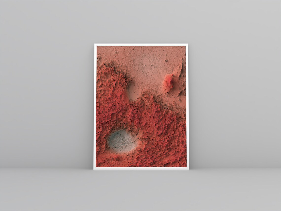 Mars Map Mars 2D Relief Map Mars Minimalist Map Mars Print - Etsy