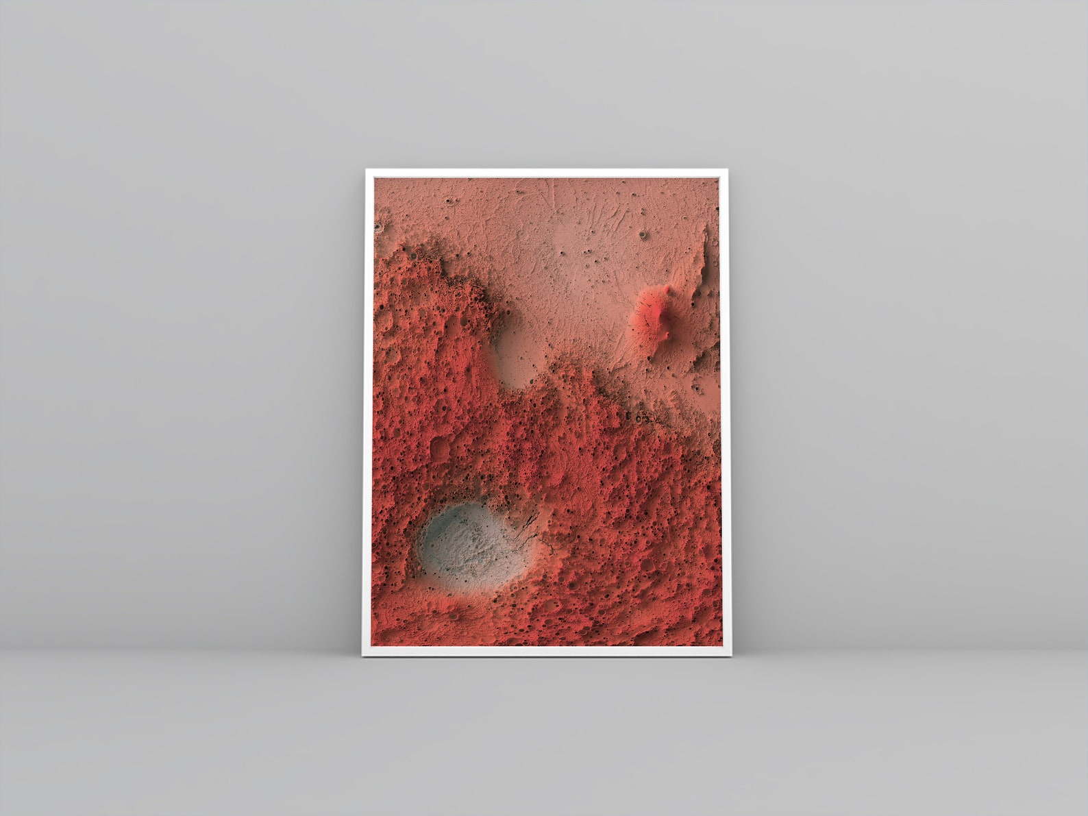 Mars Map Mars 2D Relief Map Mars Minimalist Map Mars Print - Etsy