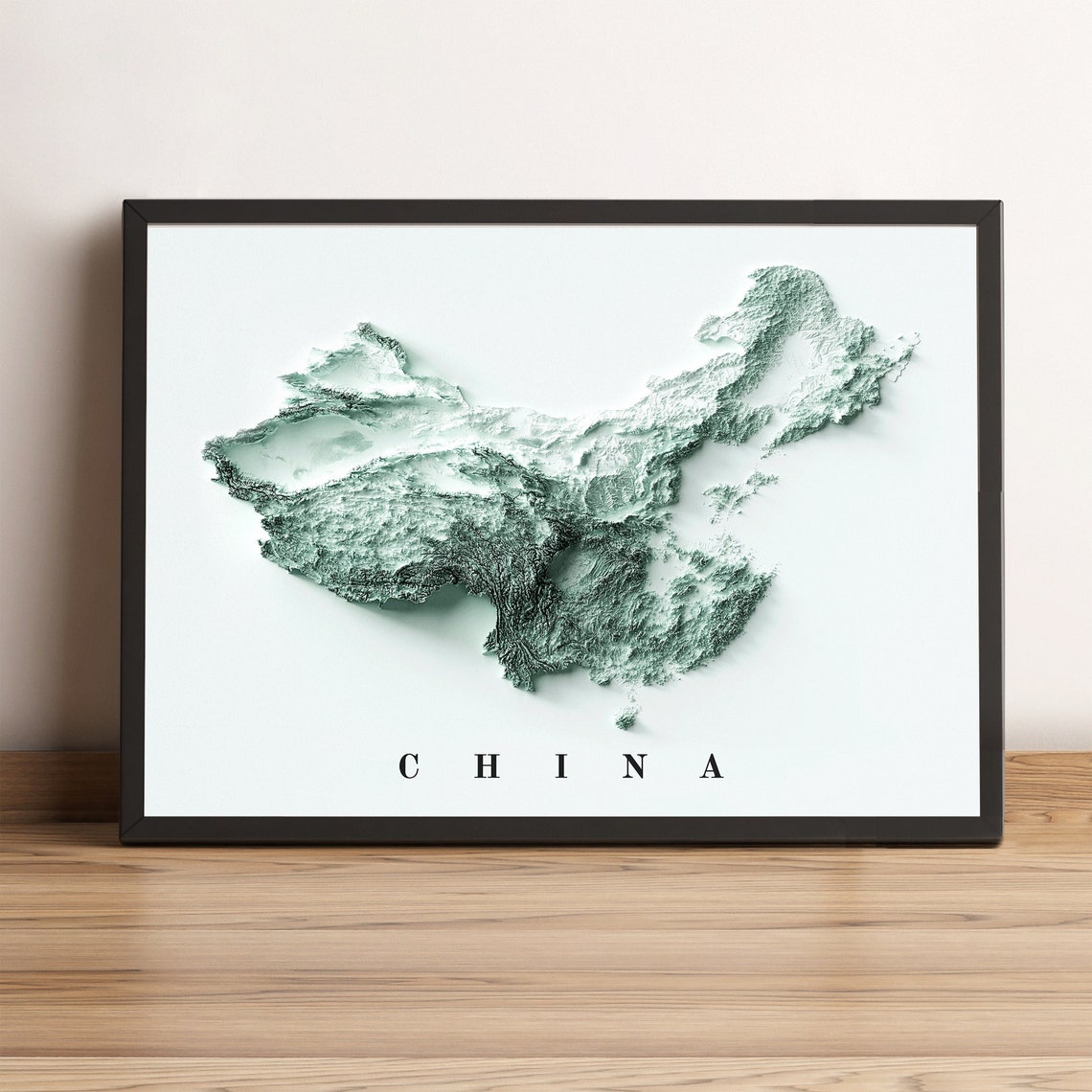 China Map China 2D Relief Map China Vintage Map China - Etsy