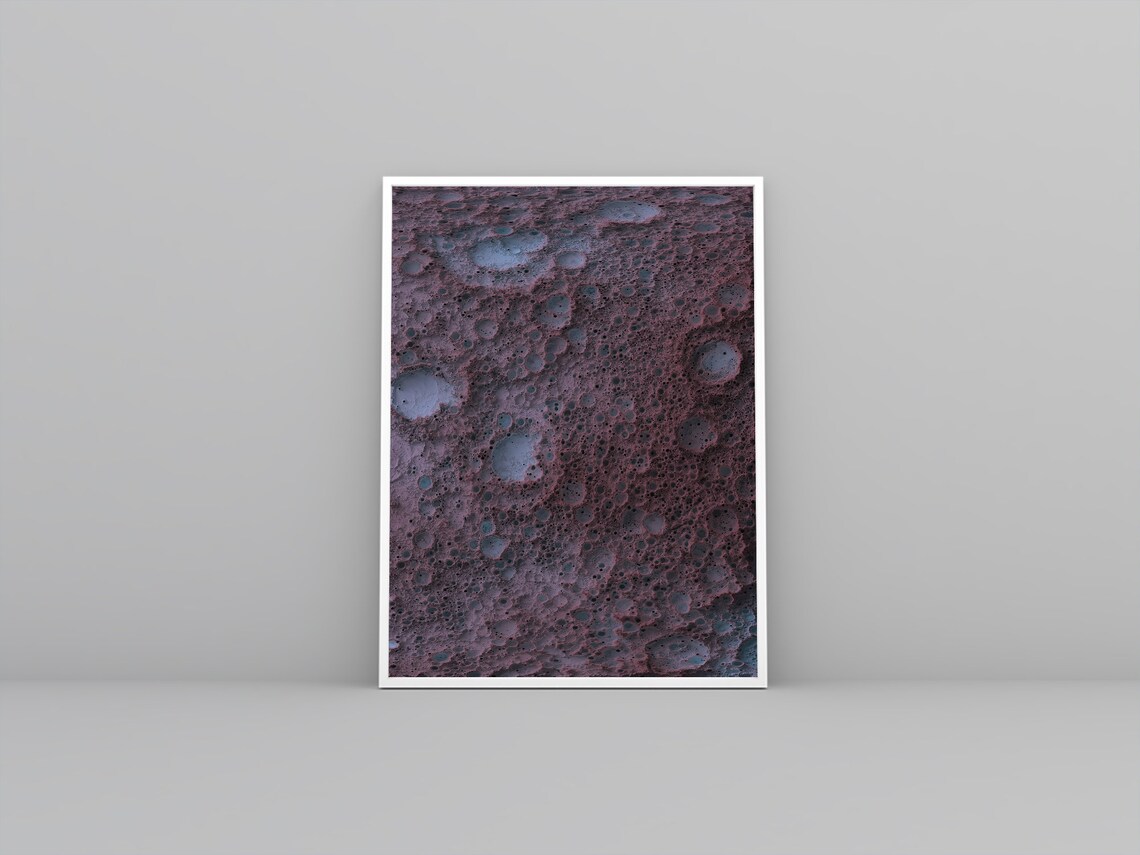 Moon Map Moon 2D Relief Map Moon Vintage Map Moon Topo Map - Etsy