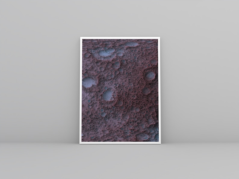 Moon Map Moon 2D Relief Map Moon Vintage Map Moon Topo Map - Etsy