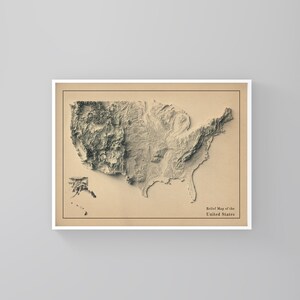 United States Map, USA 2D Relief Map, America Map, USA Map, United ...