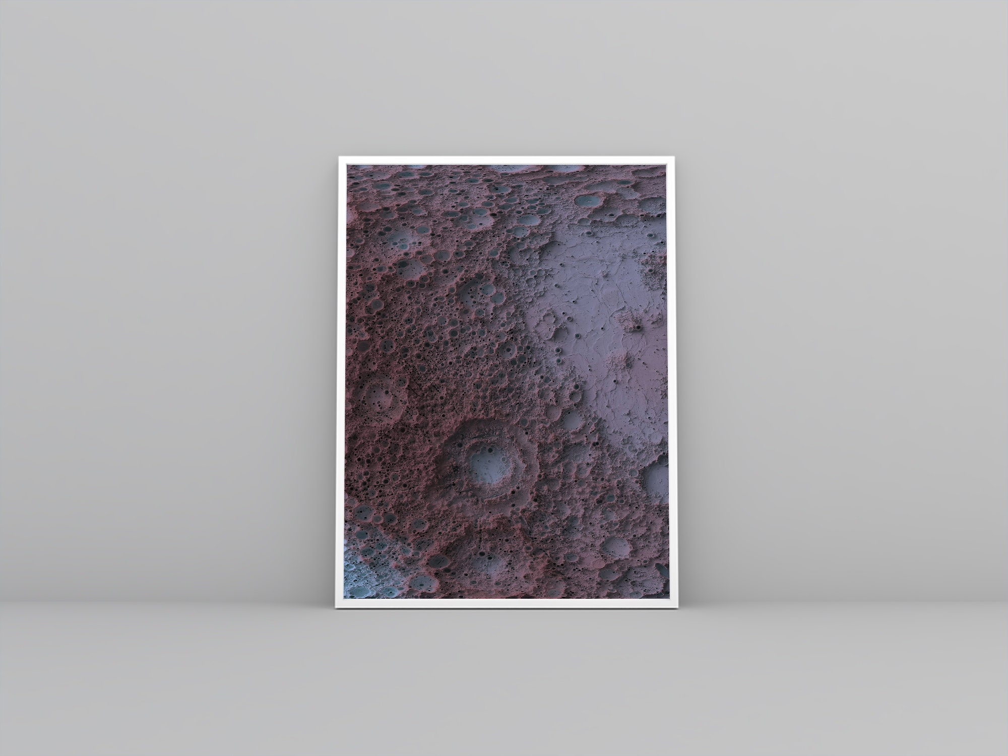 Moon Map Moon 2D Relief Map Moon Vintage Map Moon Print - Etsy