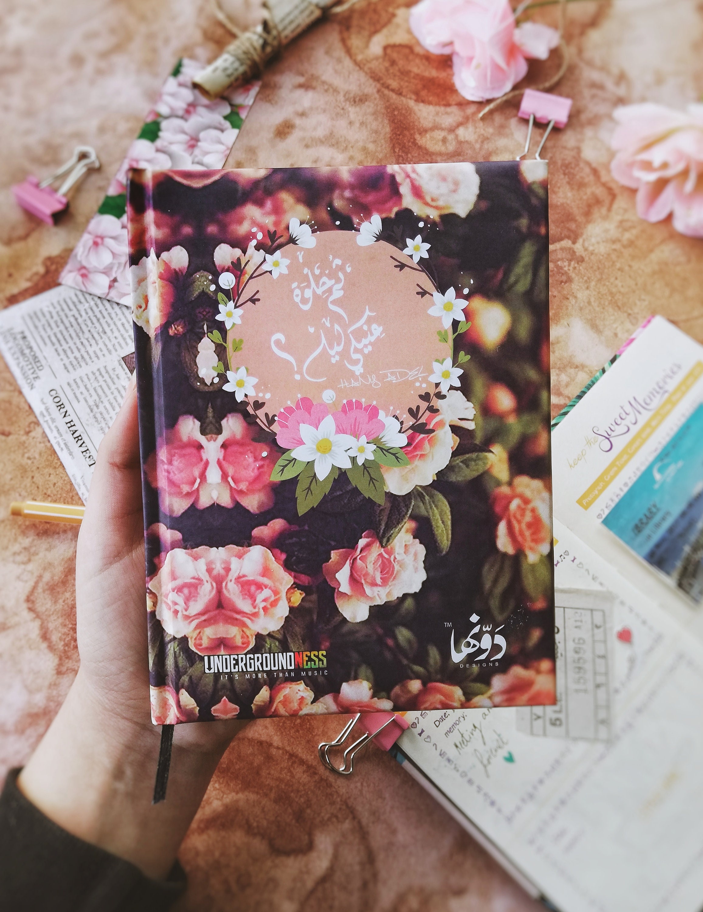 Pink Roses Notebook / Bullet Journal Hardcover free | Etsy