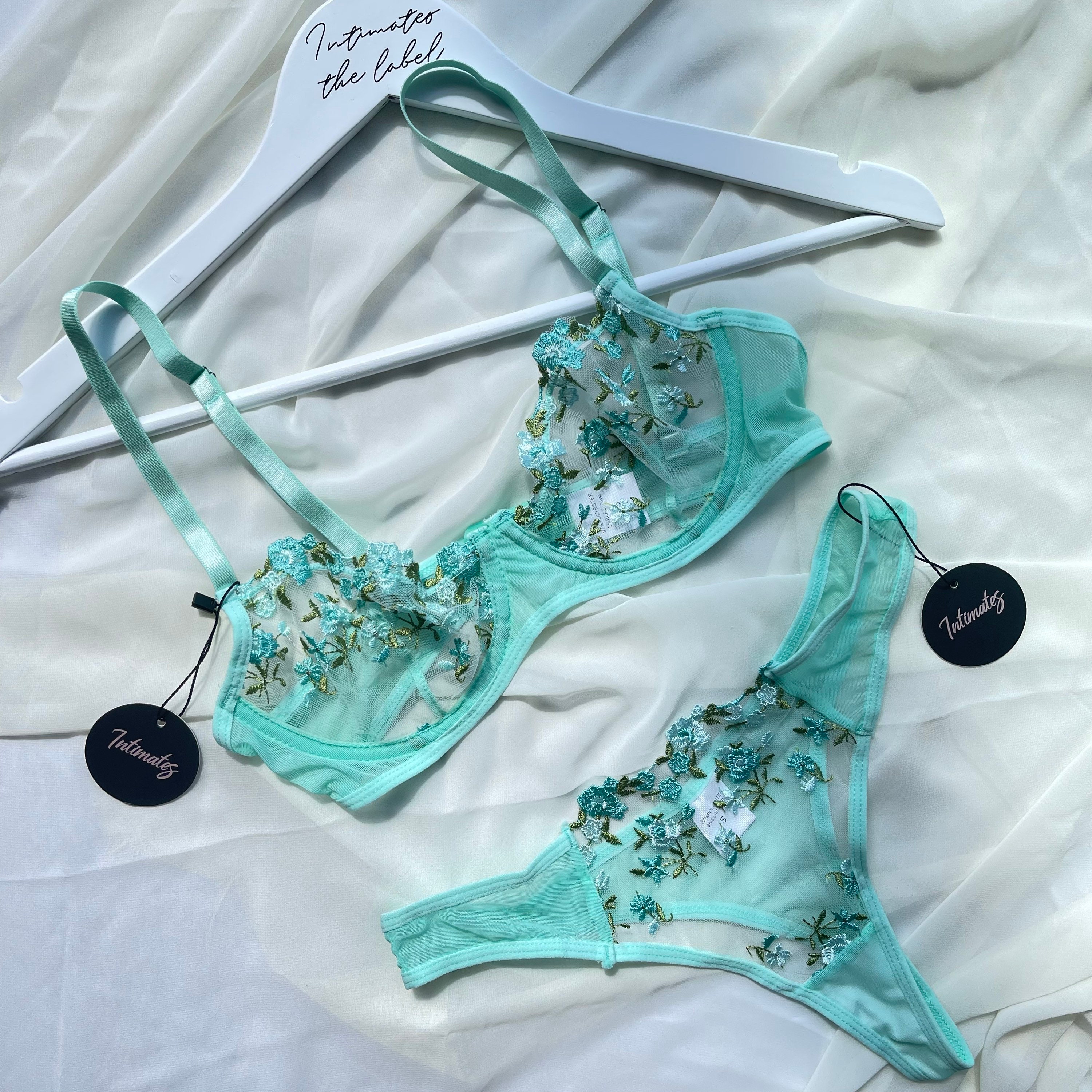 Ellie Embroidery Lingerie Set - Etsy