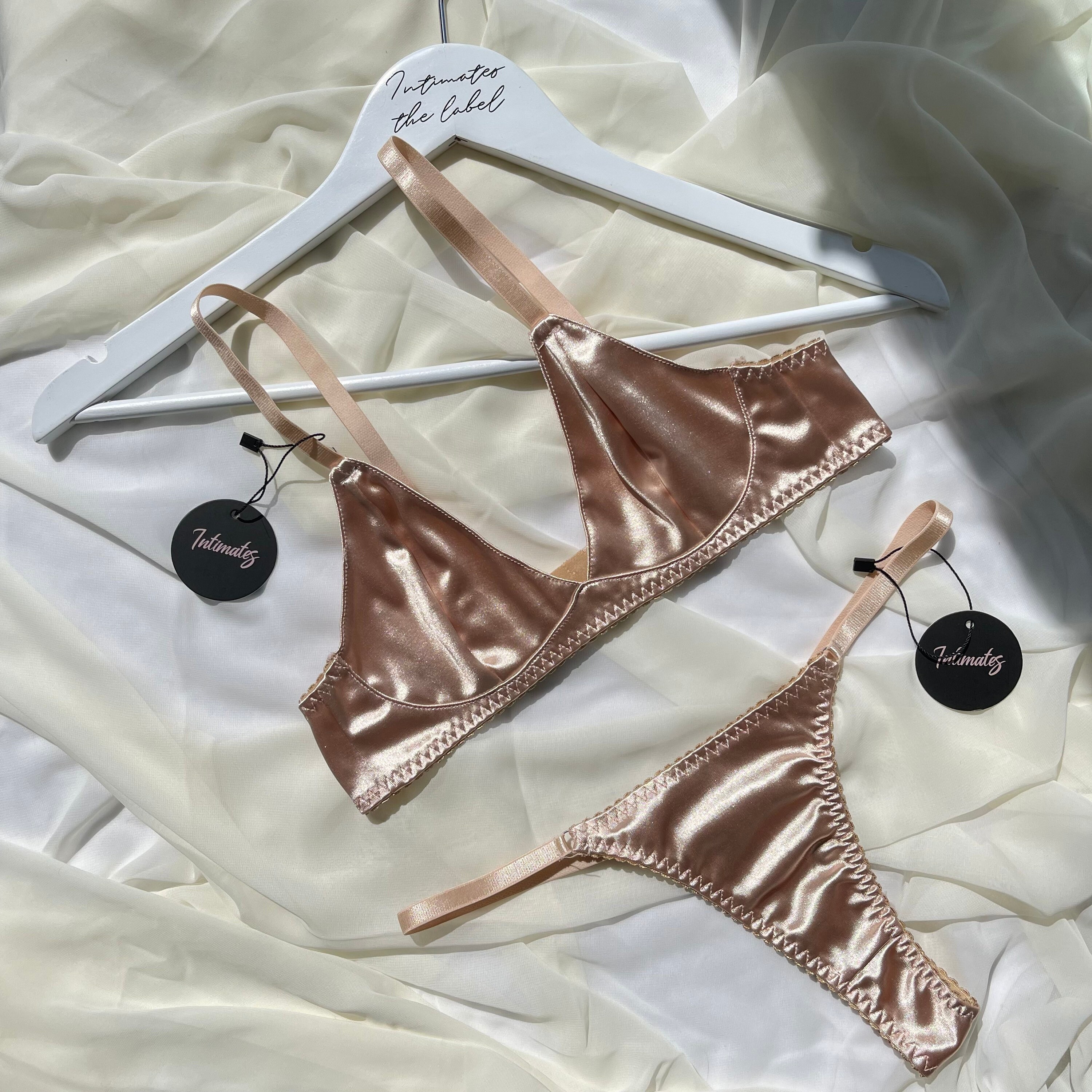 Eternity Satin Bralette Set - Etsy