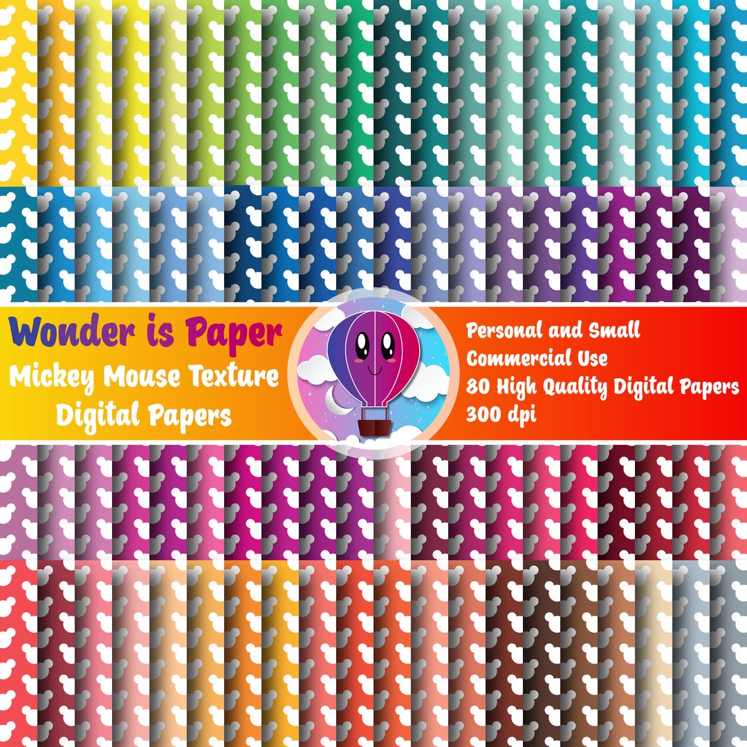 MICKEY MOUSE TEXTURE Papeles digitales Diseños de alta - Etsy España