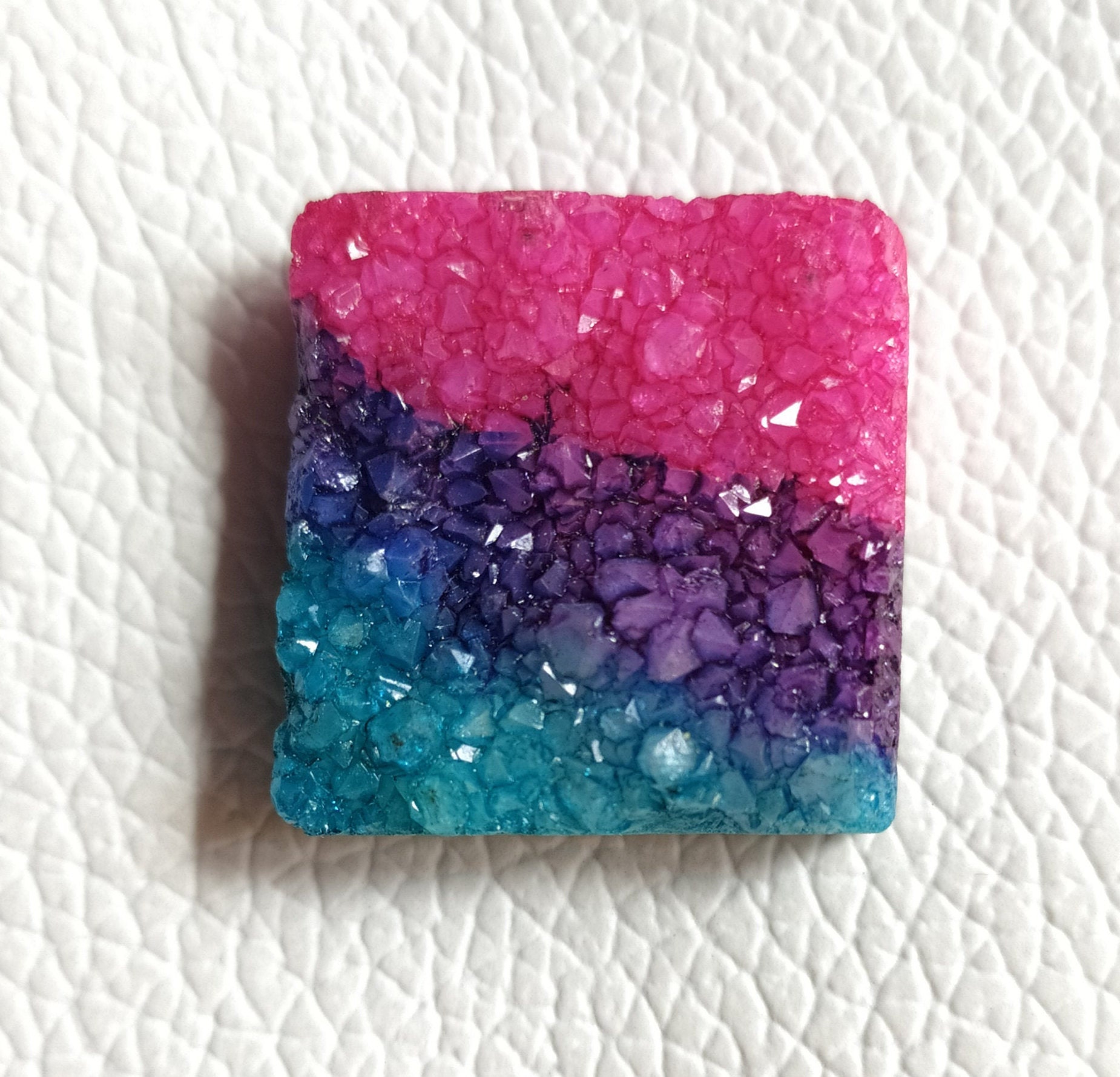 1 Pcs Beautiful Quality 3 Color Druzy, Approximately 22X21 Mm, 44 Cts ...
