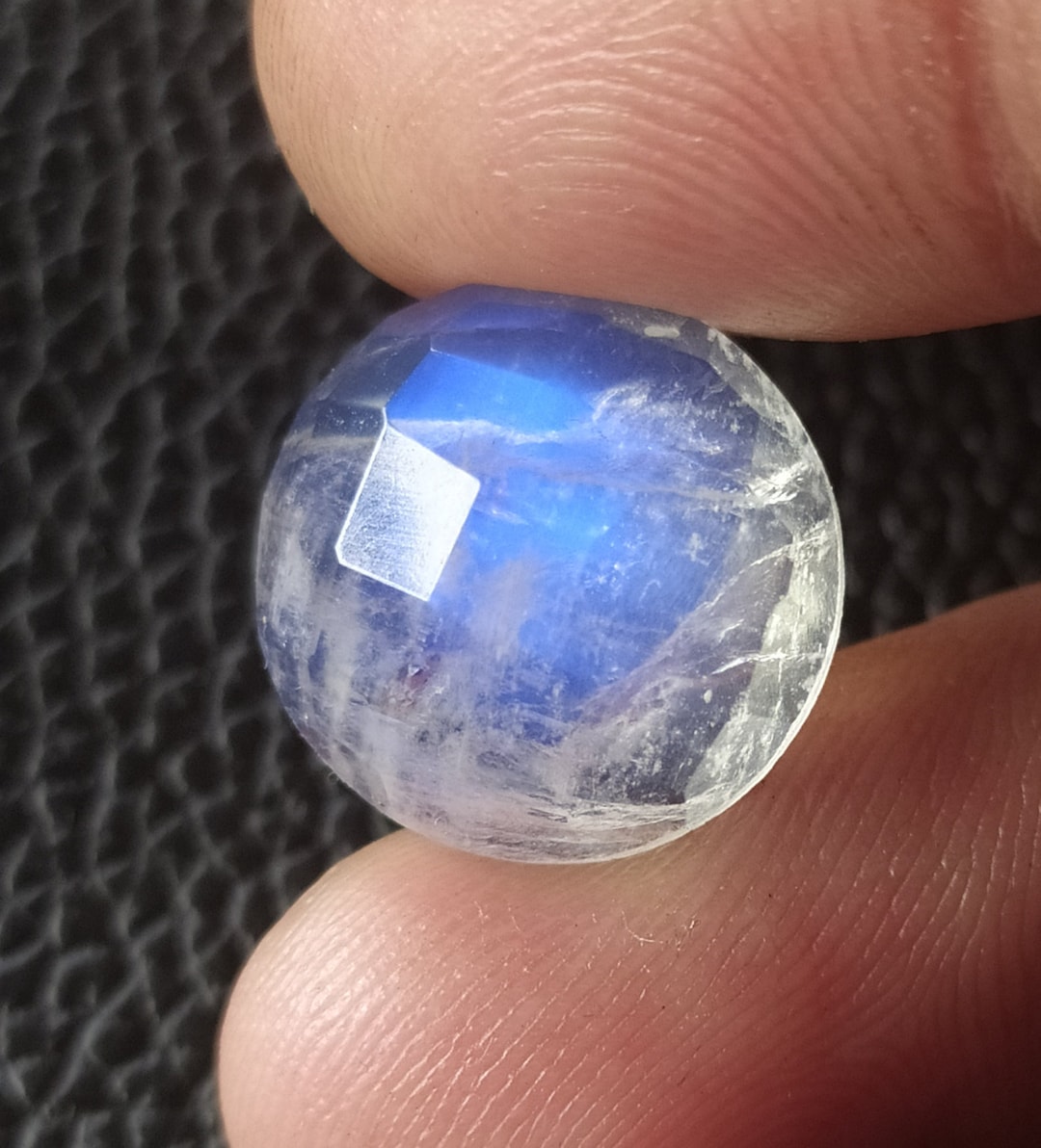 2 Pcs Natural Rainbow Moonstone ,6 Mm to 20 Mm Round Shape,rose Cut ...