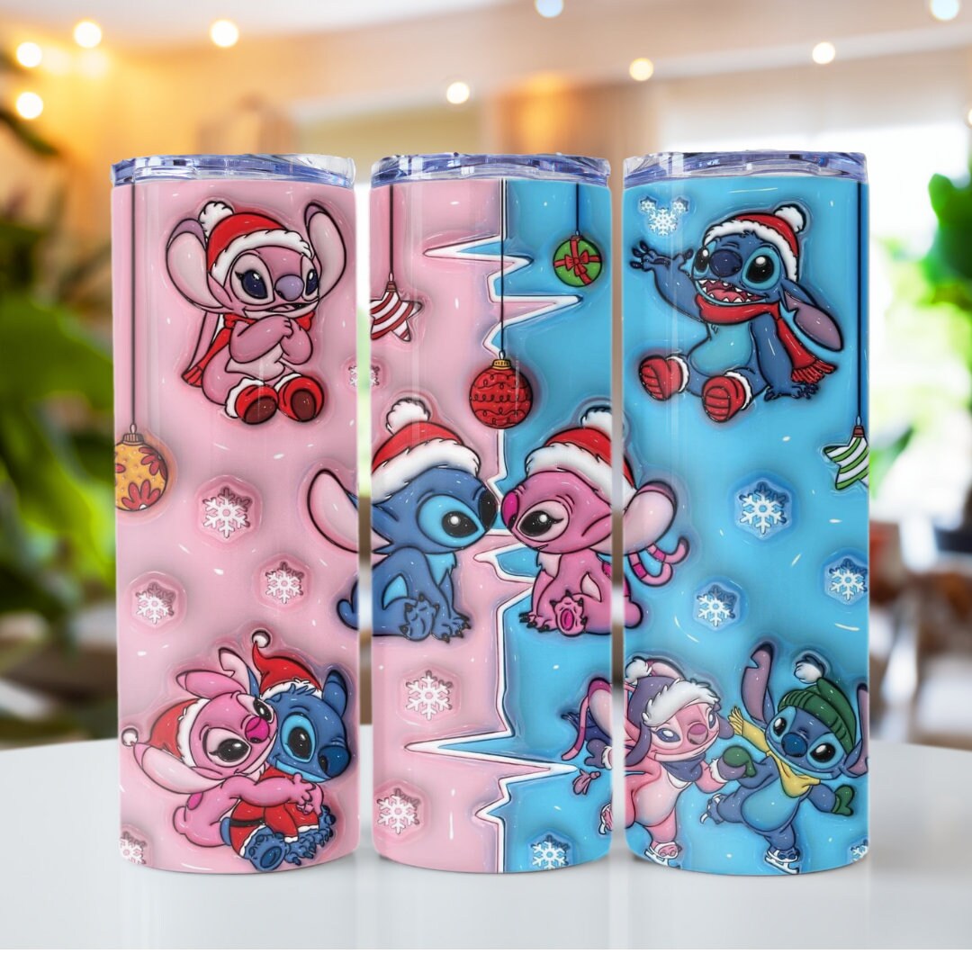Stitch And Angel Tumbler Etsy