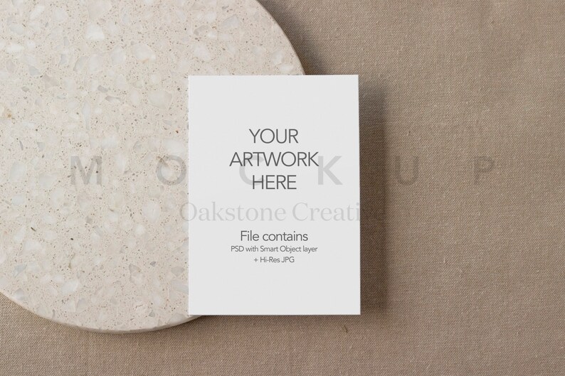 Contemporary Card Mockup Blank Card Wedding Card Neutral - Etsy