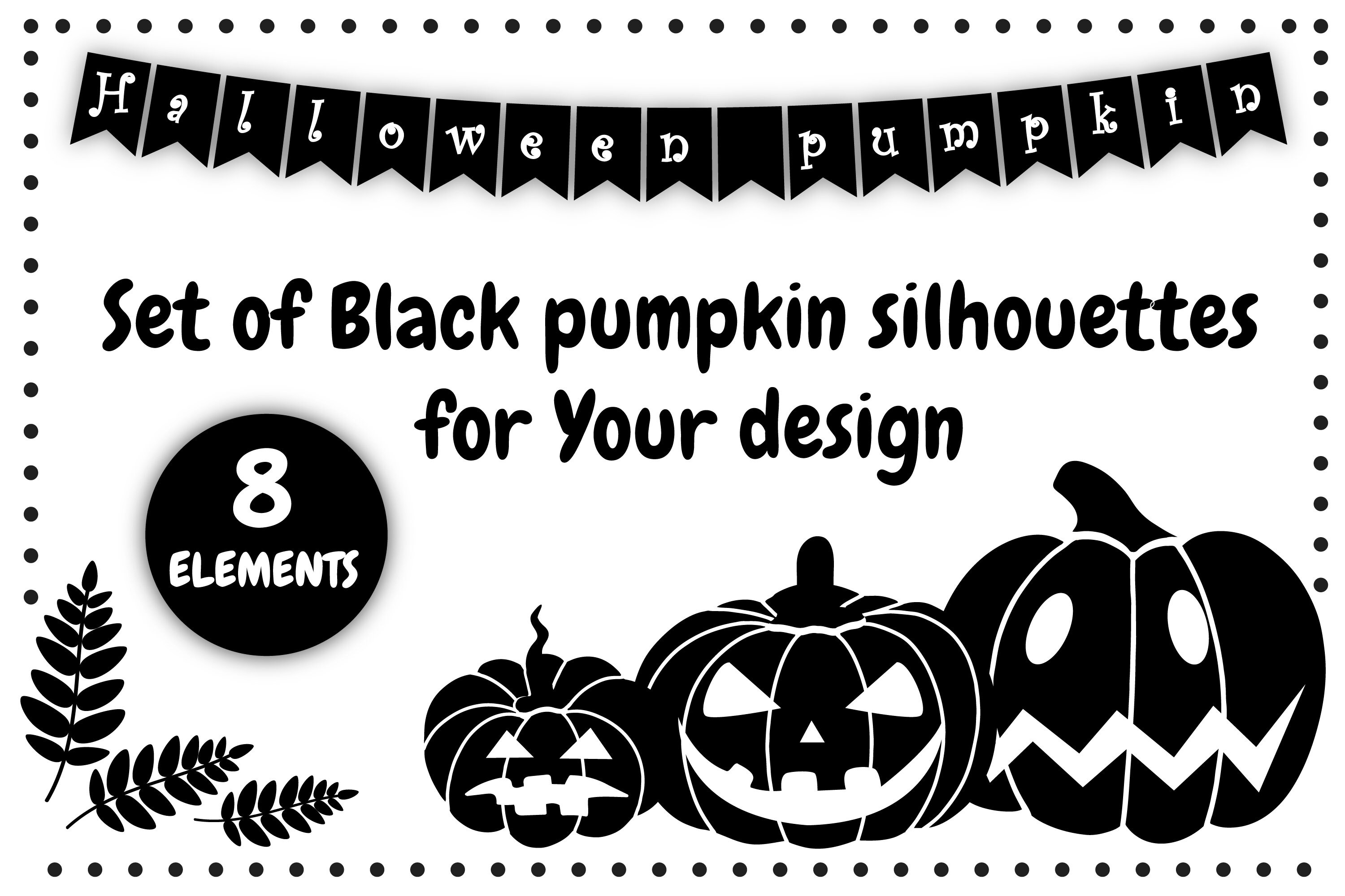 Black pumpkin clipart pumpkin silhouette svg | Etsy