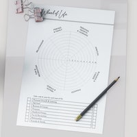 Self Care Wheel Printable: Wellness Worksheet (PDF Download, US Letter ...
