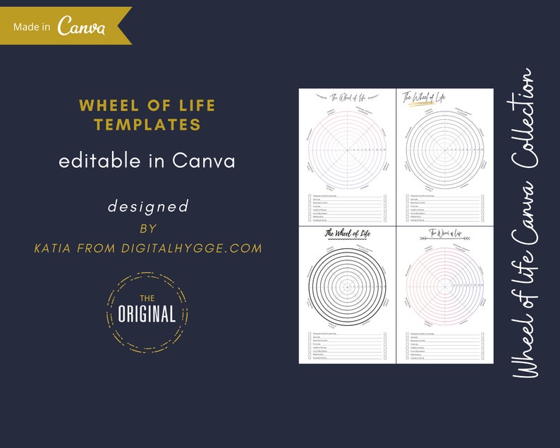 Wheel of Life Editable Canva Template Life Balance Wheel - Etsy Canada