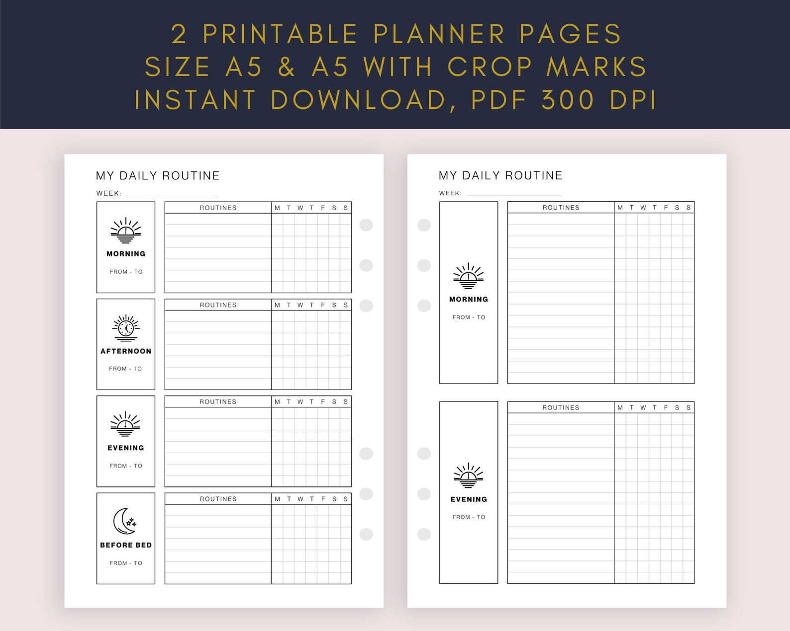 My Daily Routine Checklist Printable A5 - Etsy