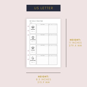 Daily Routine Checklist Editable Canva Template - Etsy