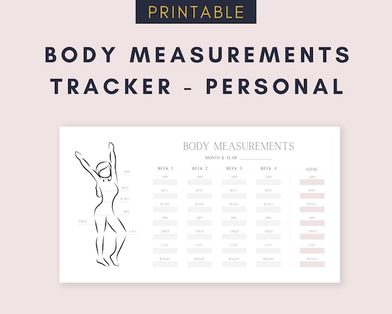 Body Measurements Tracker Personal Size Weight Loss Tracker | Etsy