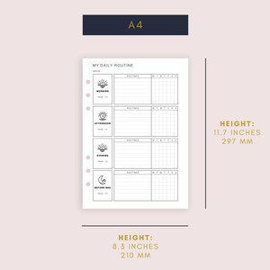 Daily Routine Checklist Editable Canva Template - Etsy
