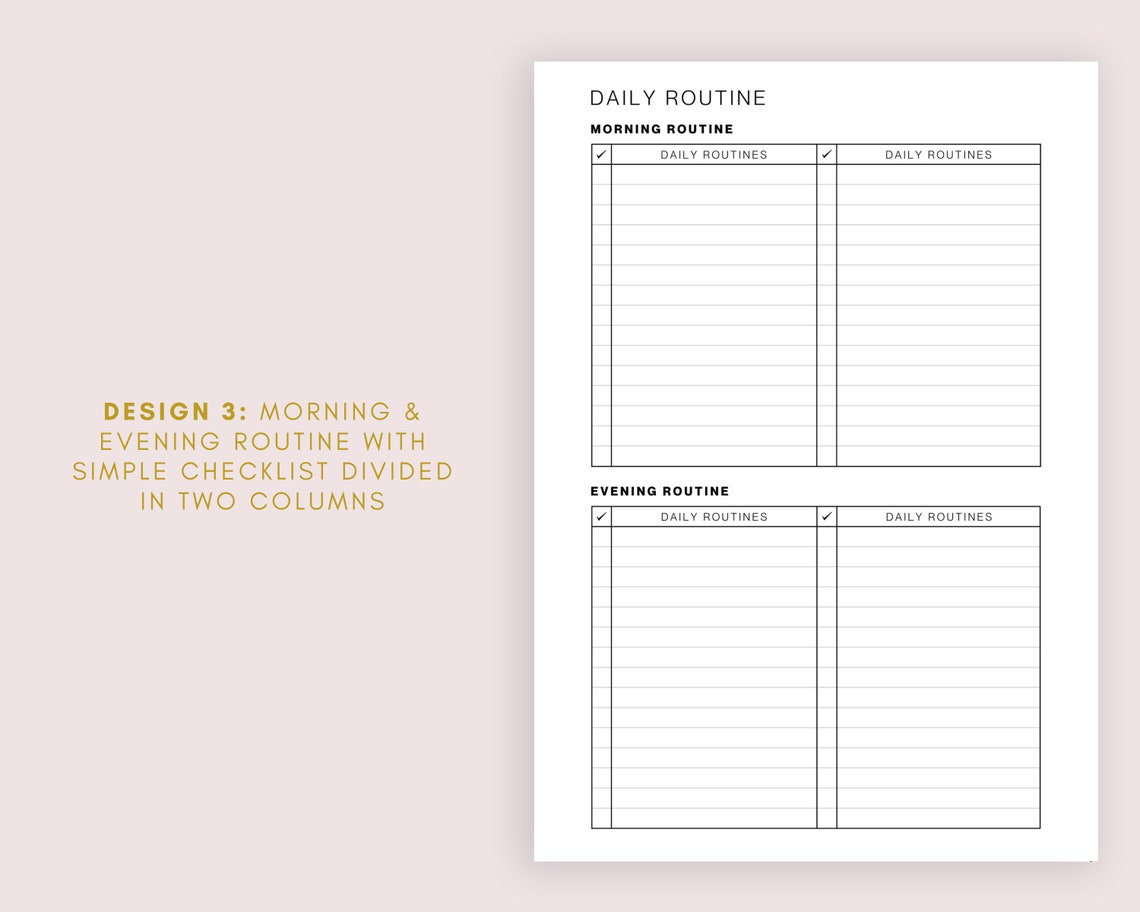 Daily Routine Canva Template | Etsy