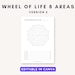 Wheel of Life 8 Areas Canva Template | Coaching Wheel | Life Balance ...