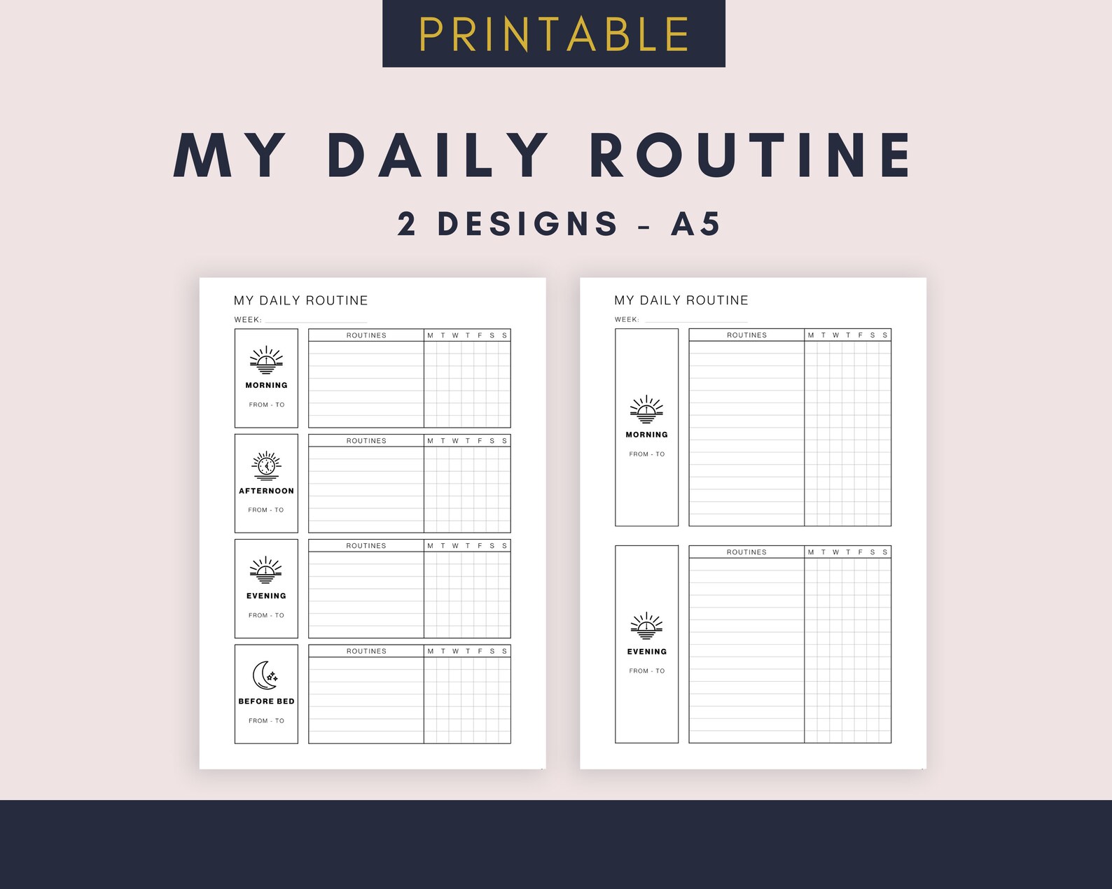 My Daily Routine Checklist Printable A5 - Etsy